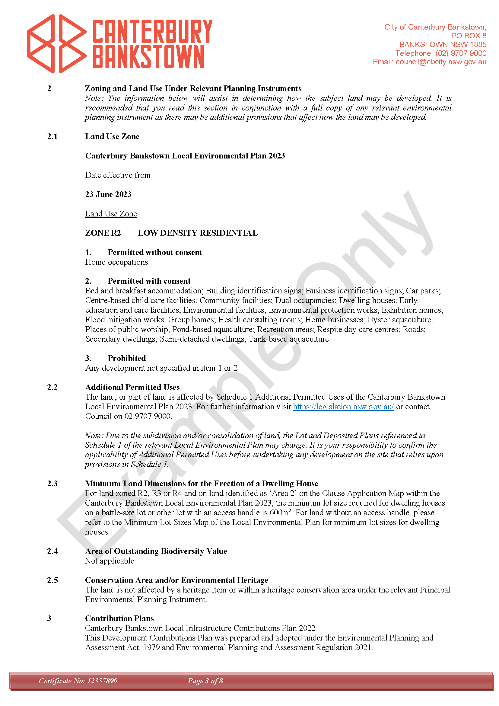 Planning certificates | City of Canterbury Bankstown